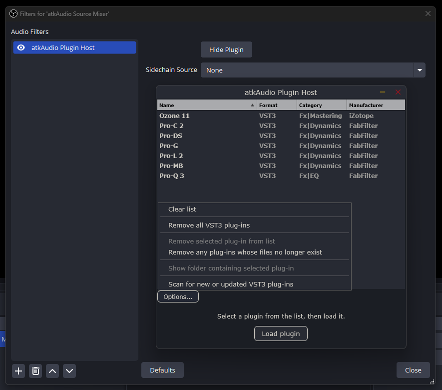 atkAudio Plugin for OBS